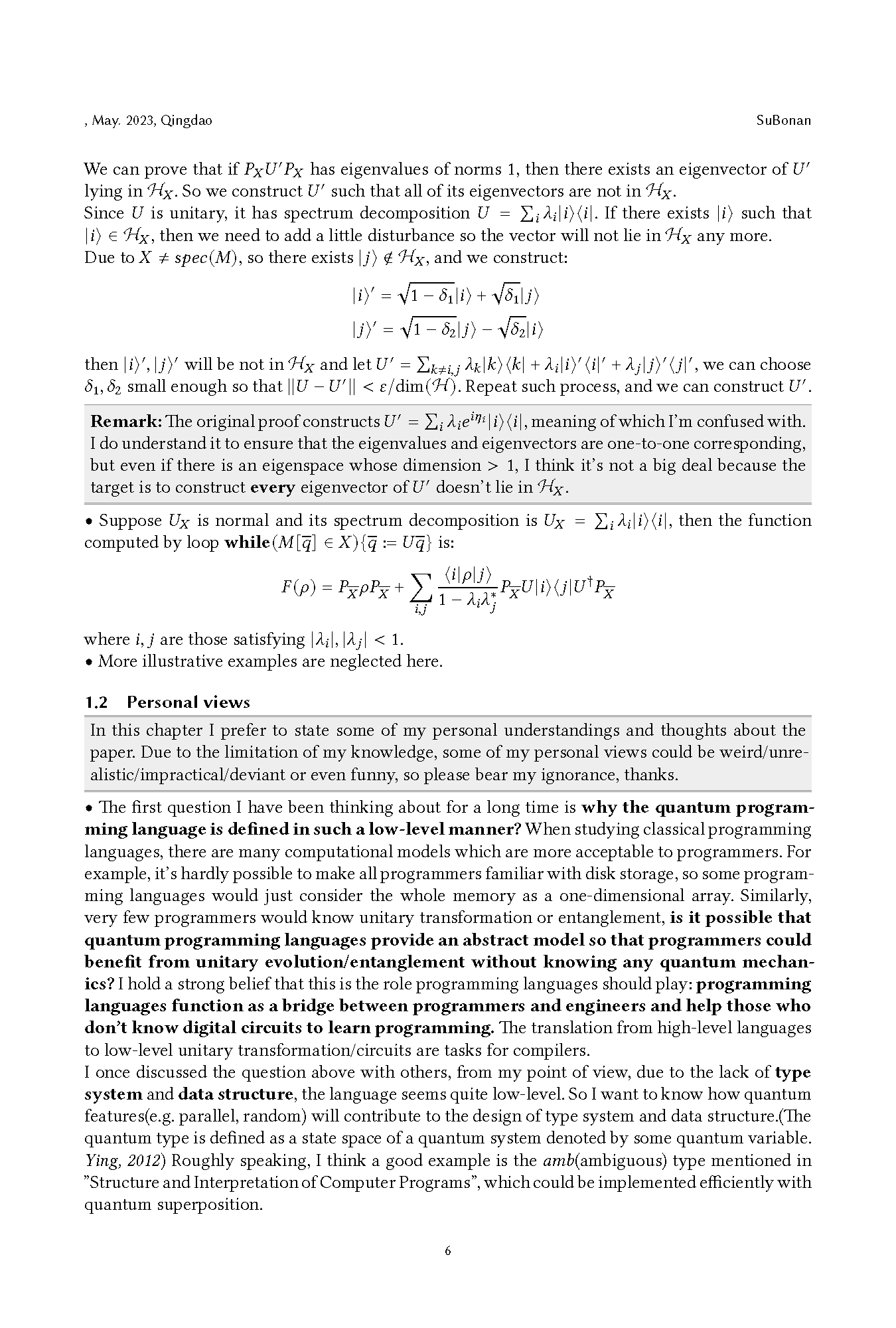 Quantum Loop Programs And Verification Of Quantum Programs 文献阅读